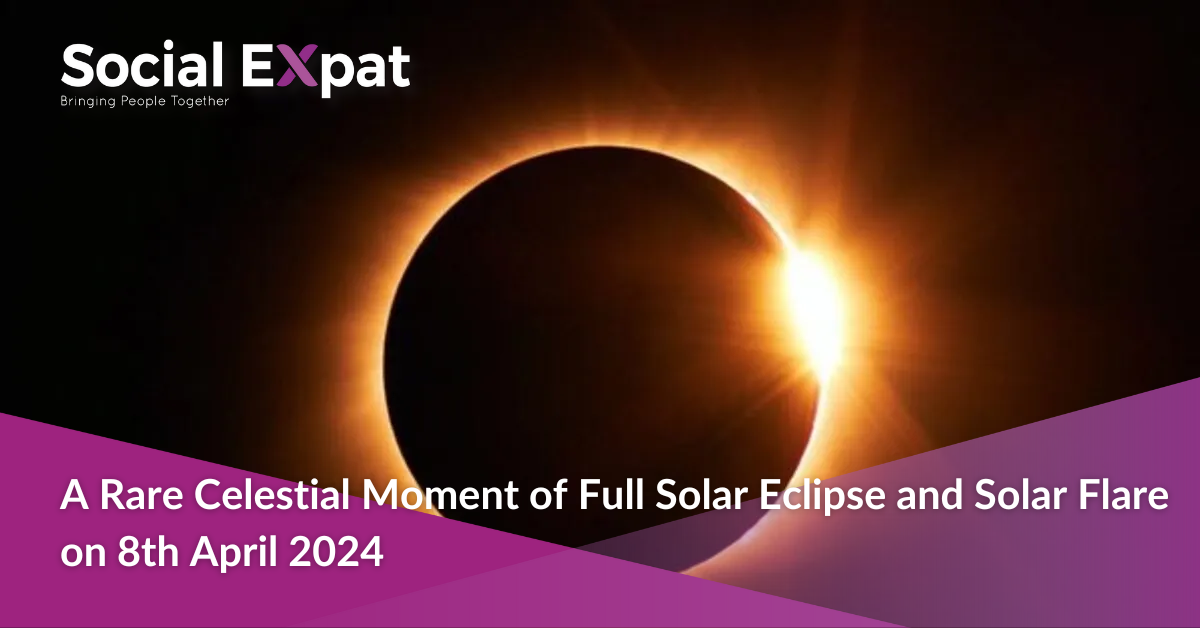 A Rare Celestial Moment of Full Solar Eclipse and Solar Flare on 8th ...