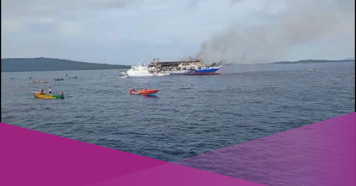 Fire Aboard KM Barcelona in North Minahasa, Indonesia, Claims Five ...